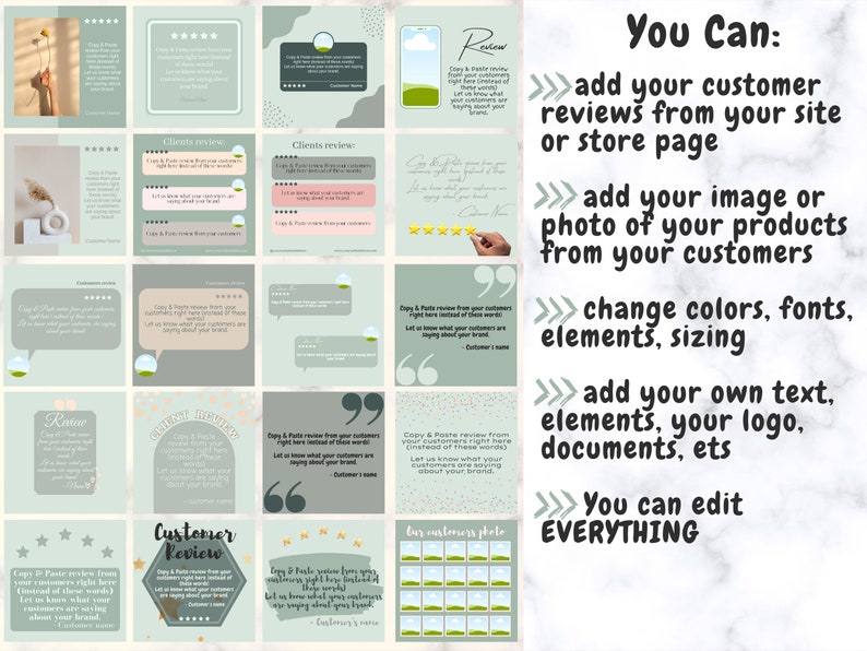 Customer Review Template, 33 Edit Canva Templates, Instagram Post ...