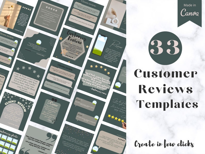 Customer Review Template, 33 Edit Canva Templates, Instagram Post ...