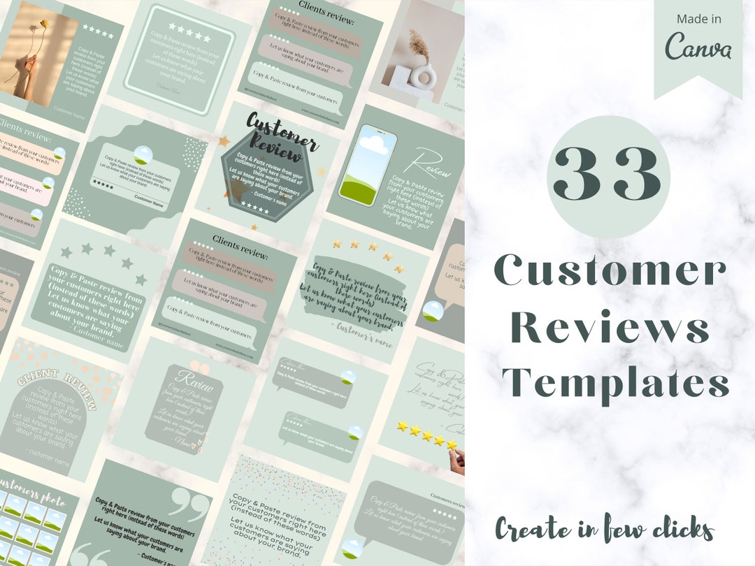 Customer Review Template, 33 Edit Canva Templates, Instagram Post ...