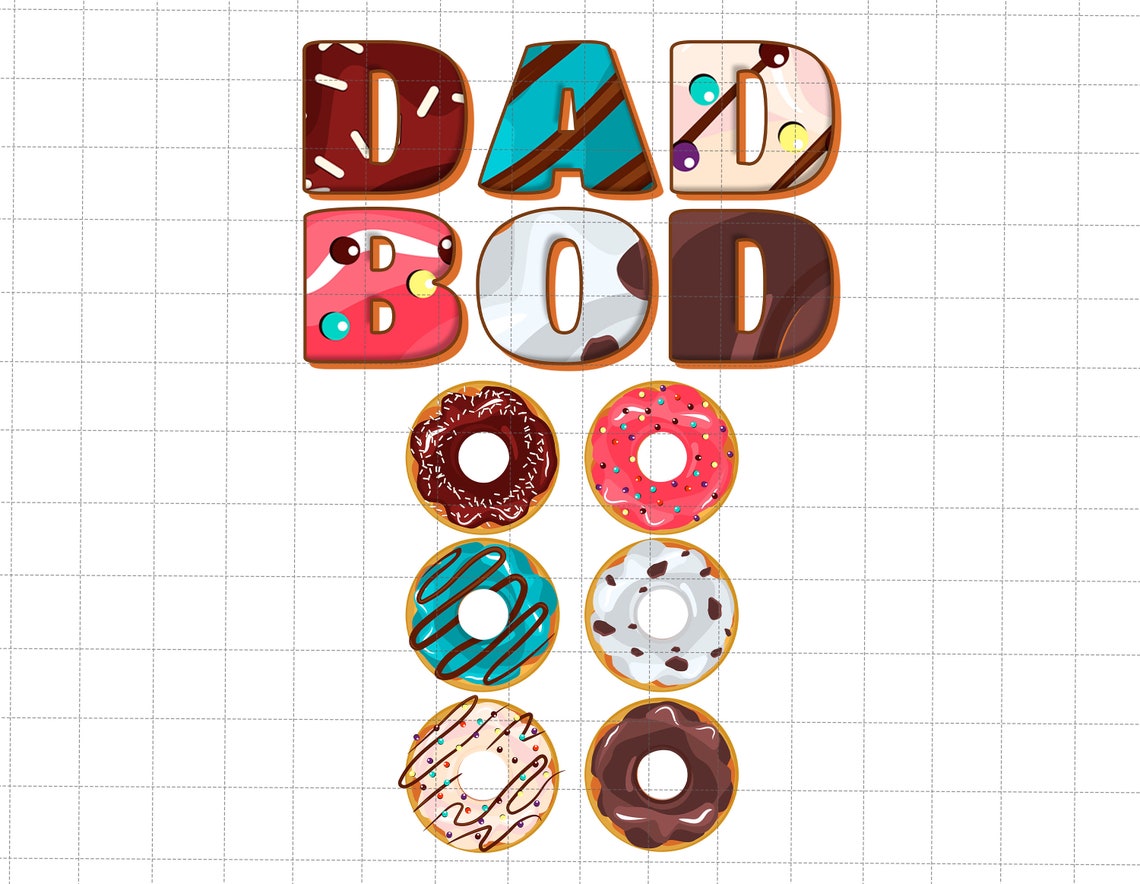 Dad Bod Png Dad Donut Png Husband Donut Png Funny Dad Donut | Etsy