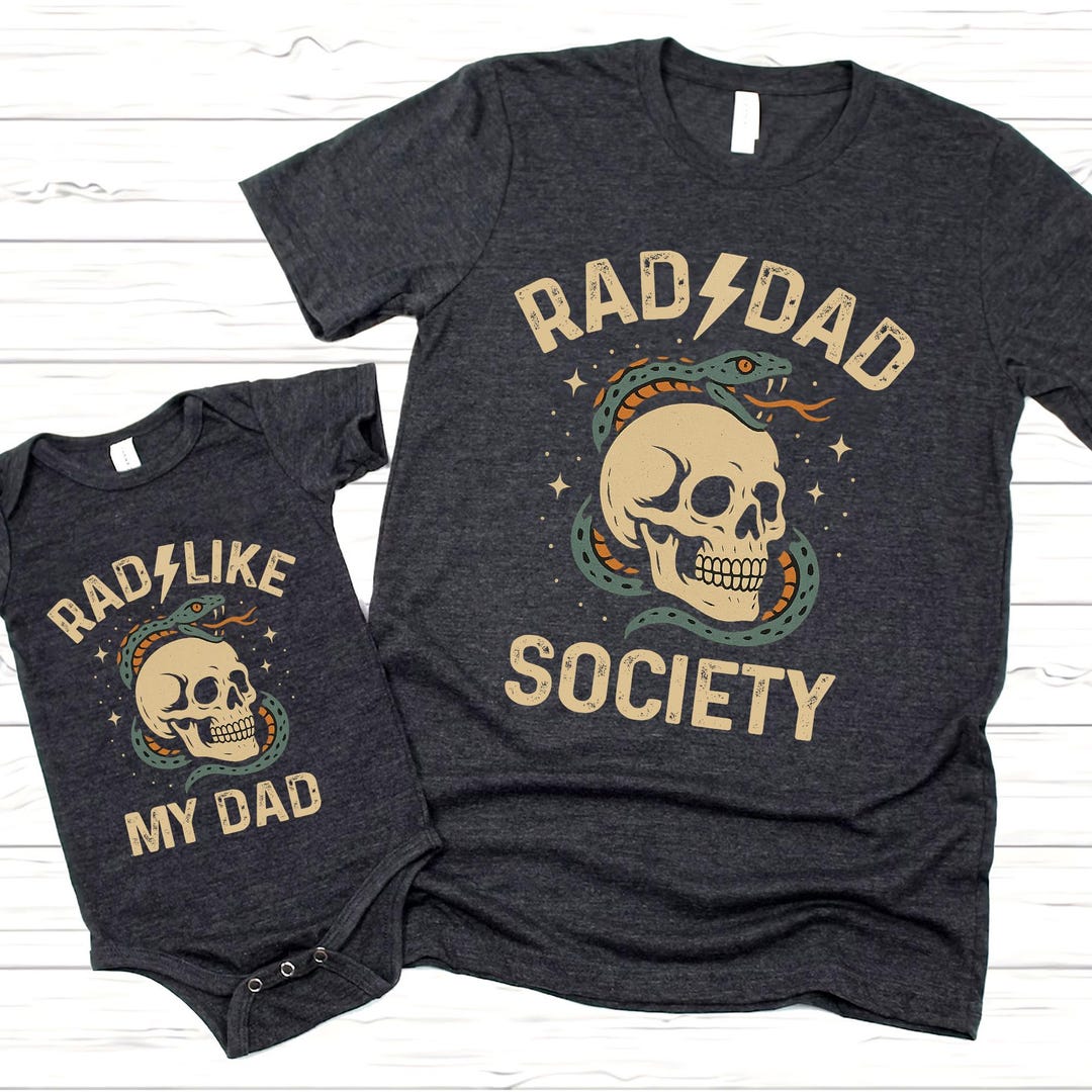 Bundle Rad Dad and Rad Like Dad Png, Rad Dad Society Png, Dad and Son ...