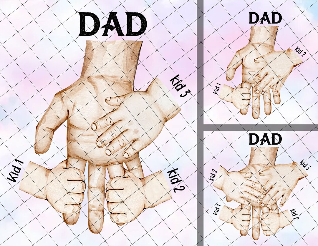 Personalized Fathers and Childs Hands Png, Family Baby Hands Png ...