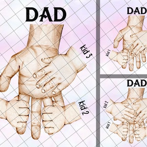 Personalized Fathers and Childs Hands Png, Family Baby Hands Png ...