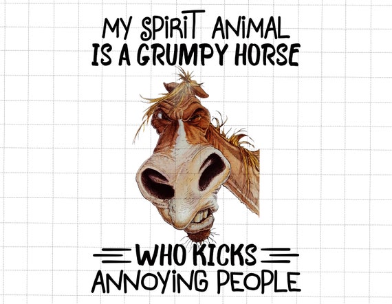My Spirit Animal is A Grumpy Horse Who Kicks Annoying People - Etsy