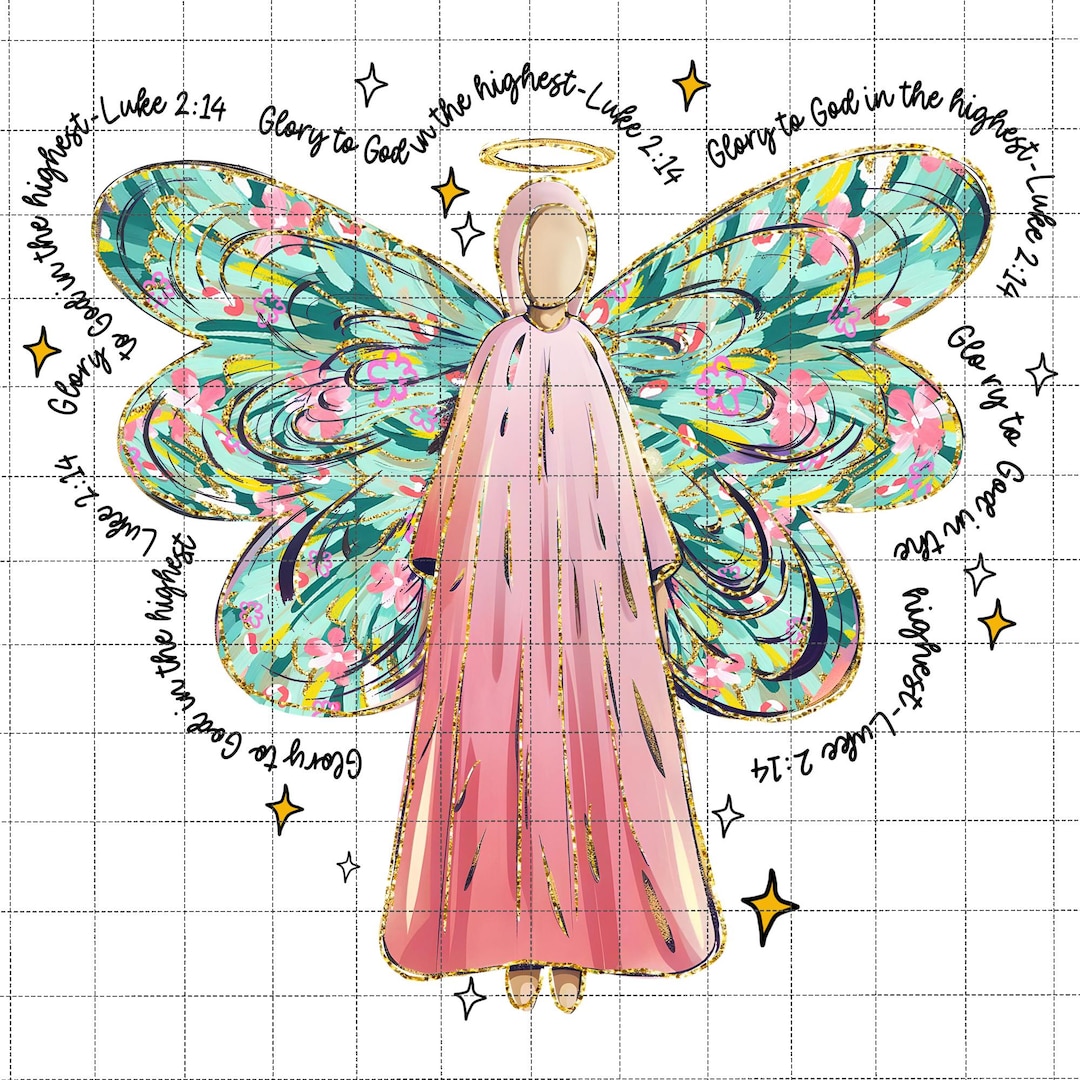 Angel God Png, Jesus Christmas Bright Color Png, Glitter Christian ...