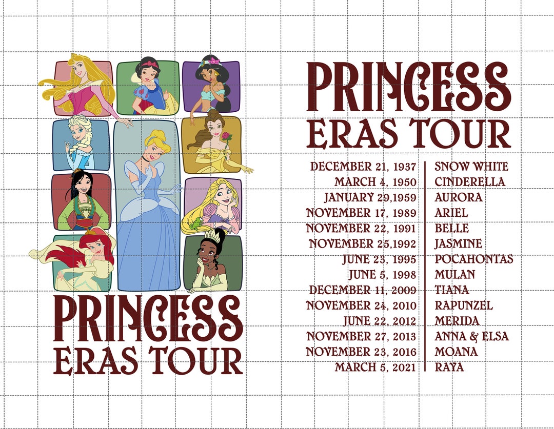 Bundle Princess Tour Png, Princess Tour Png, Birthday Girl, Birthday ...