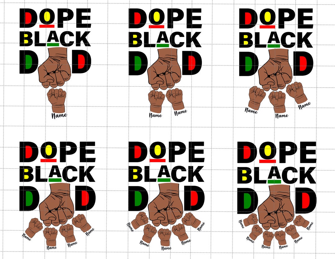 Personalized Dope Black Dad Svg, Fist Bump Set Svg, Dad Hand Fist Bump ...