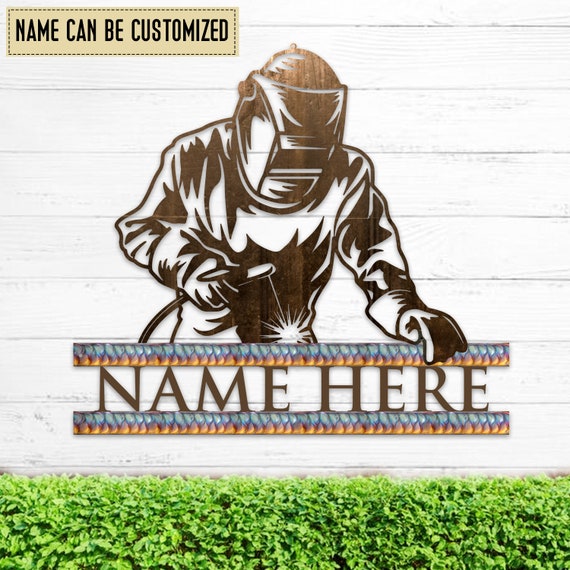 Welder Welding Personalized Text Cut Metal Sign Custom Metal | Etsy