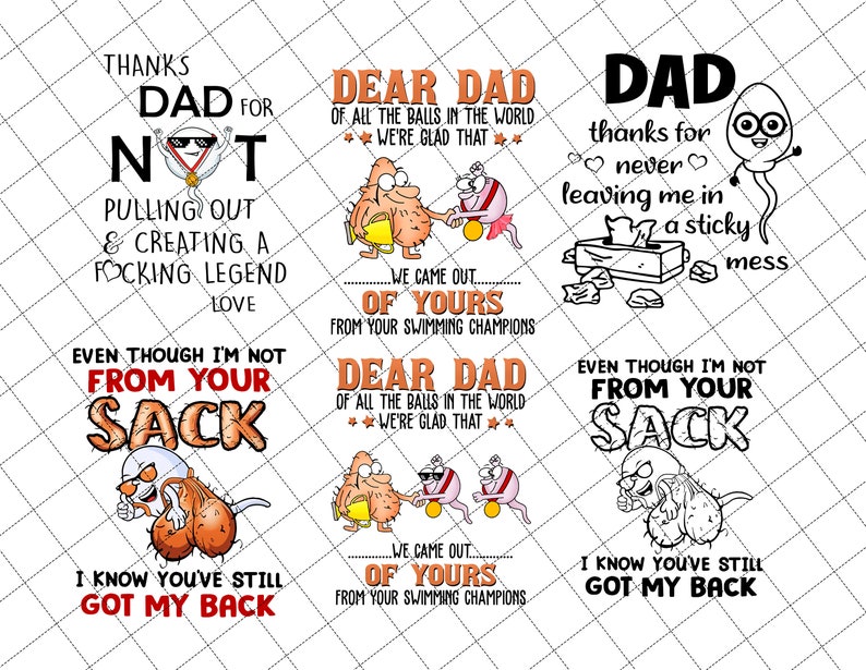 Father's Day Bundle Png Thank Dad for Not Pulling Out and - Etsy