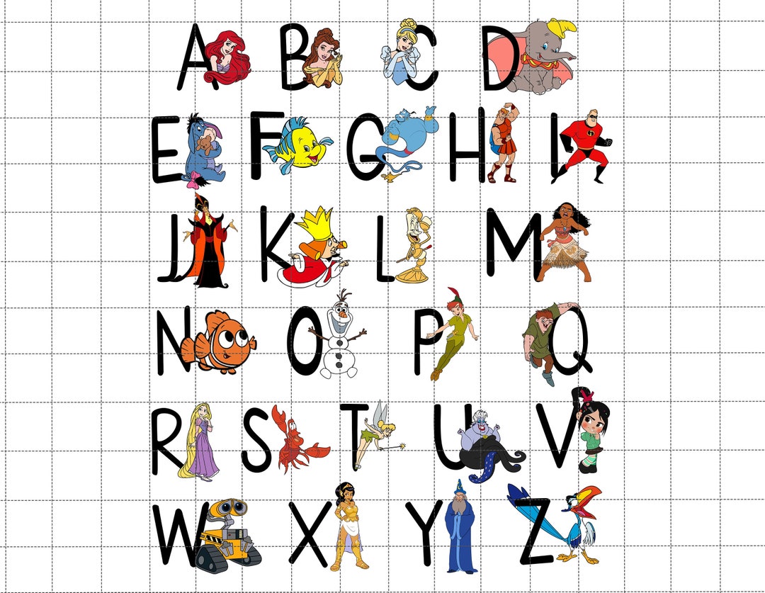 Teacher Alphabet Characters From A to Z Png, Back to School Png, School ...
