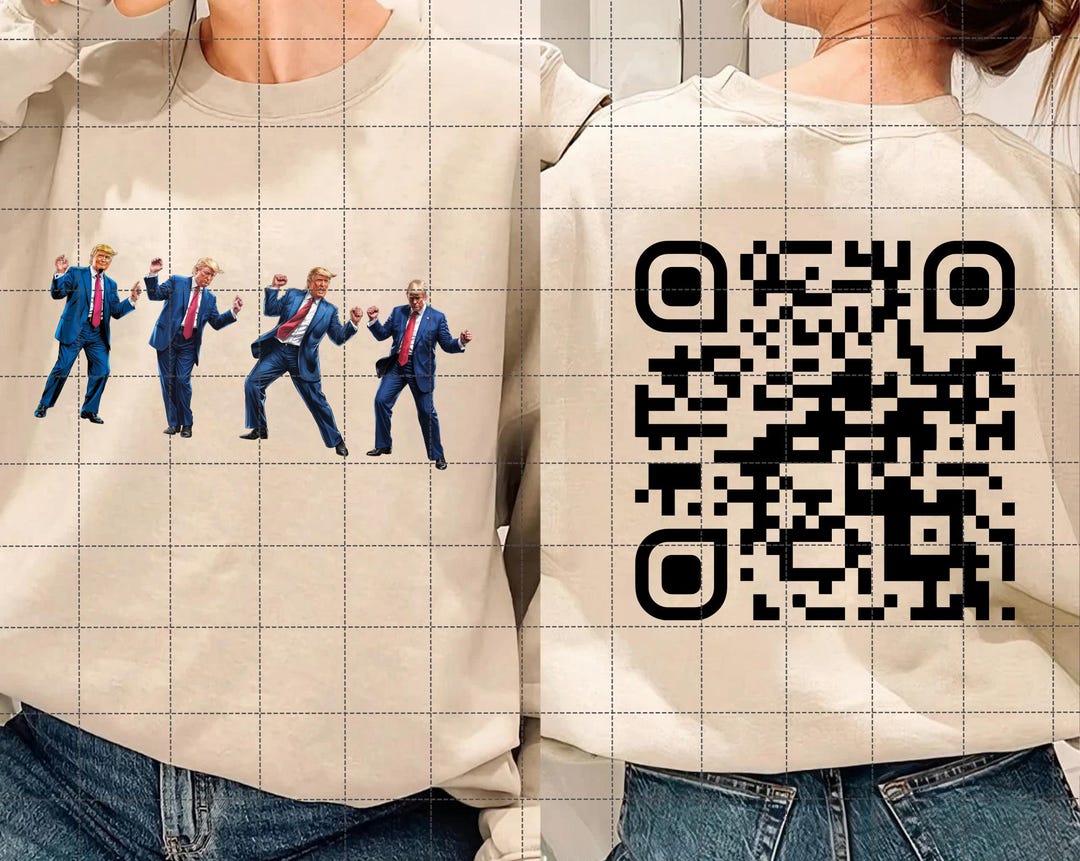 2 Sides Trump QR Png, Viral Trump Dance YMCA Qr Code Png, Trump Dance ...