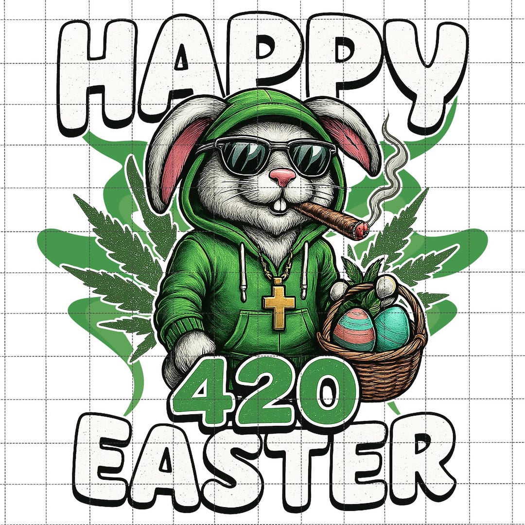 420 Easter Bunny PNG, Happy 420 Easter Day Png, Funny Easter Png ...