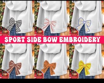 Bundle Sport Side Bow Applique Side Bow Machine Embroidery Designs Wide ...