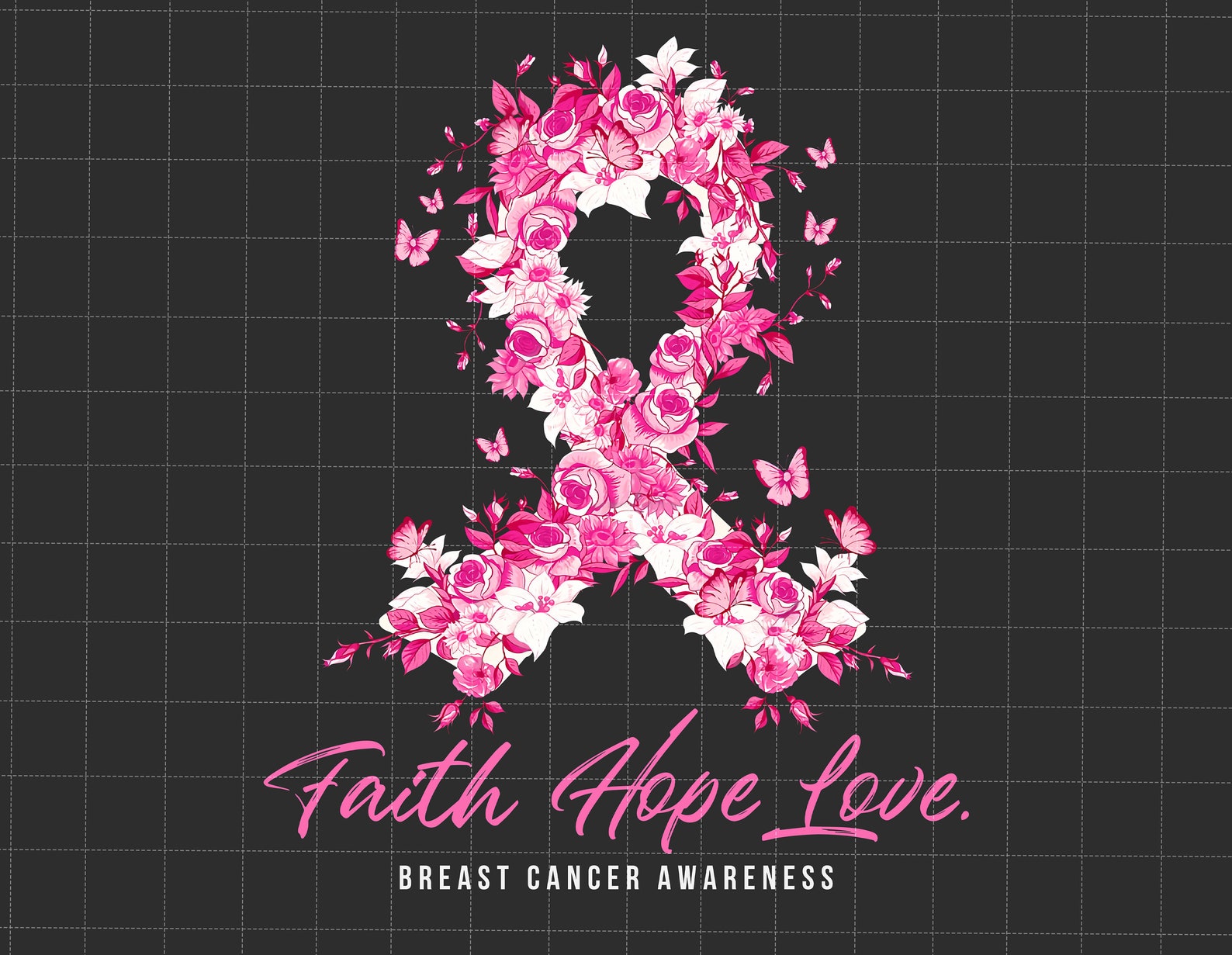 Butterflies Faith Hope Love Png Breast Cancer Butterflies - Etsy