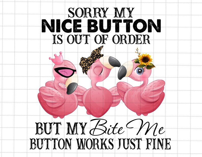 Sorry My Nice Button is Out of Order but My Bite Me Button Works Just ...