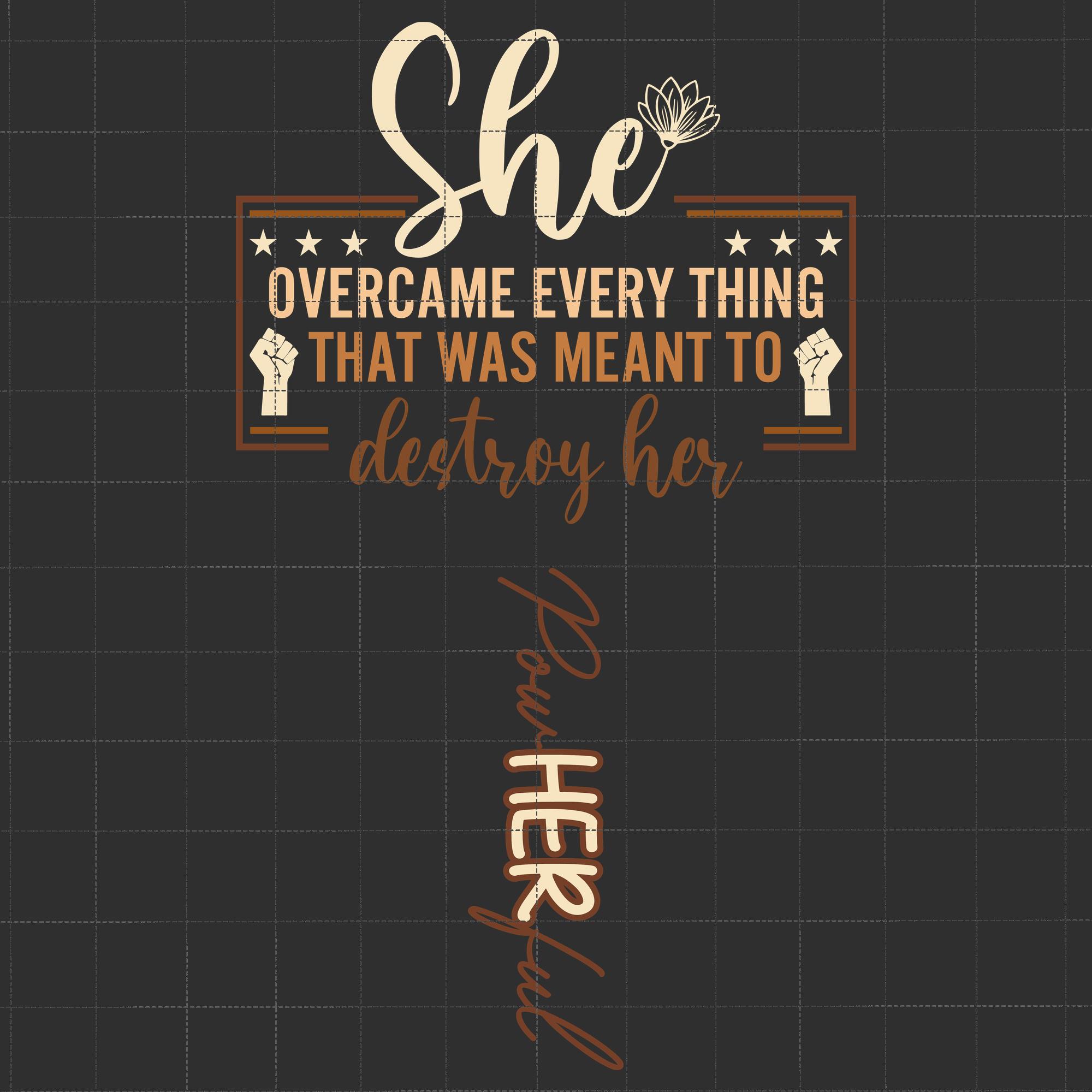 2 Sides She Overcame Everything Png, She's Busy Creating Png, Powherful ...