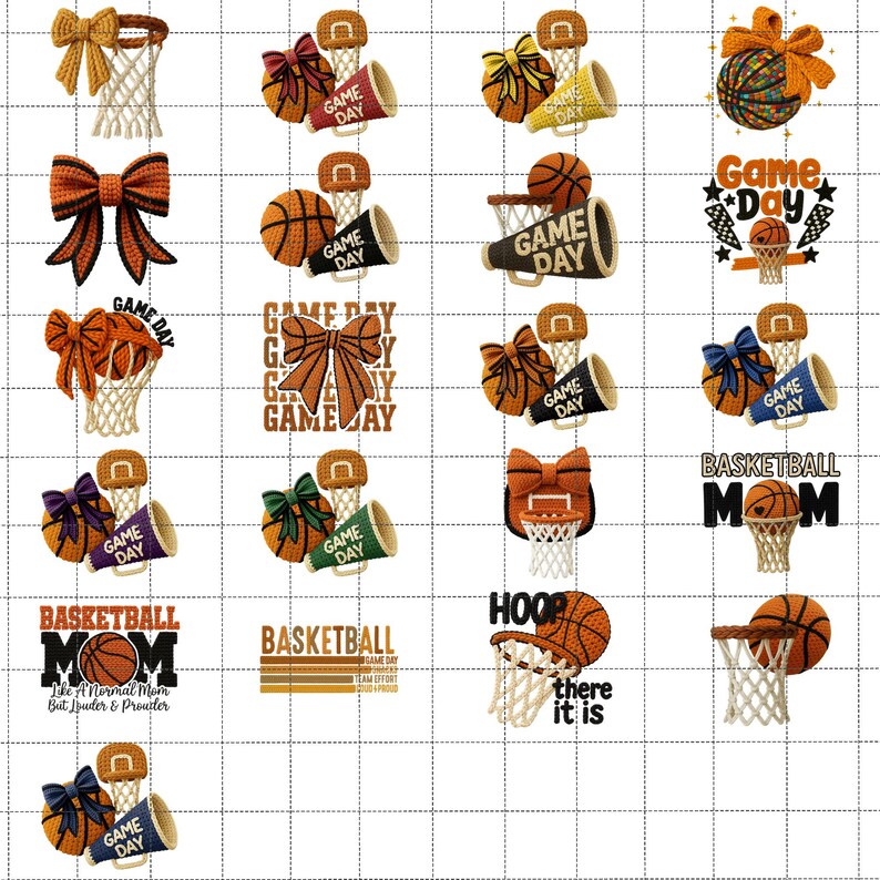 20+ Faux Yarn Basketball PNG, Realistic Crochet Basketball Mom Png ...