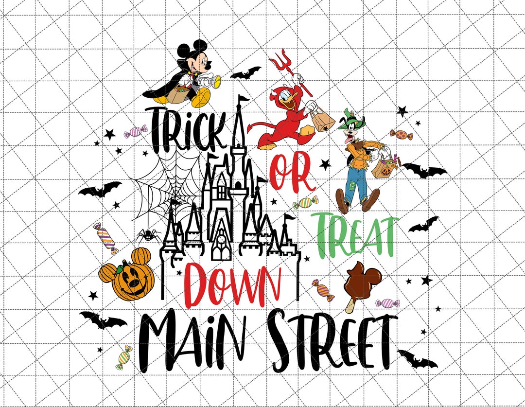Trick or Treat Png Down Main Street Png Happy Halloween Png - Etsy