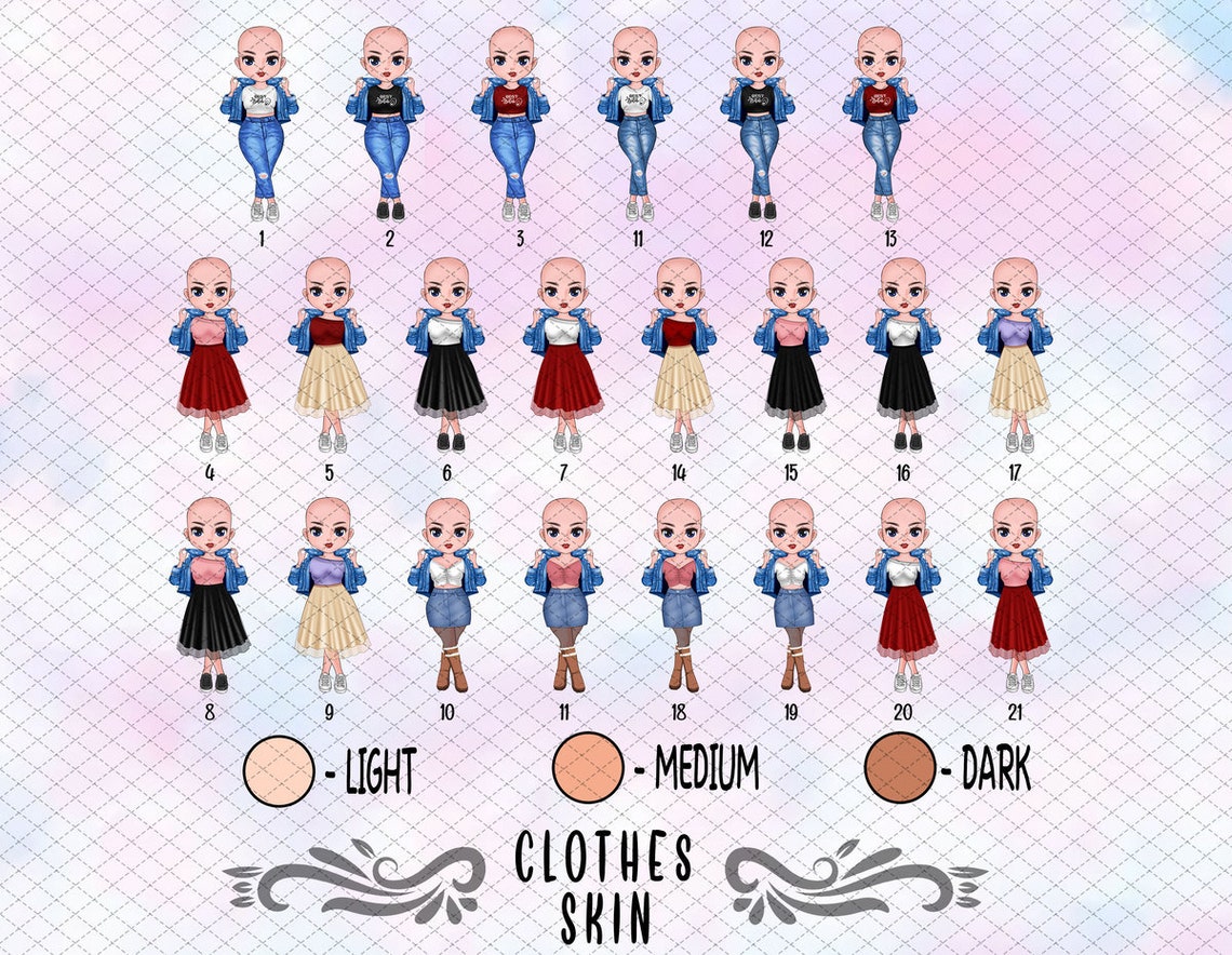 Customizable Best Friends Chibi Cute Clipart, Friendship Clipart, Soul ...