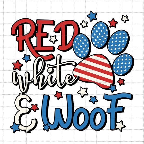 Red White and Woof Svg - Etsy