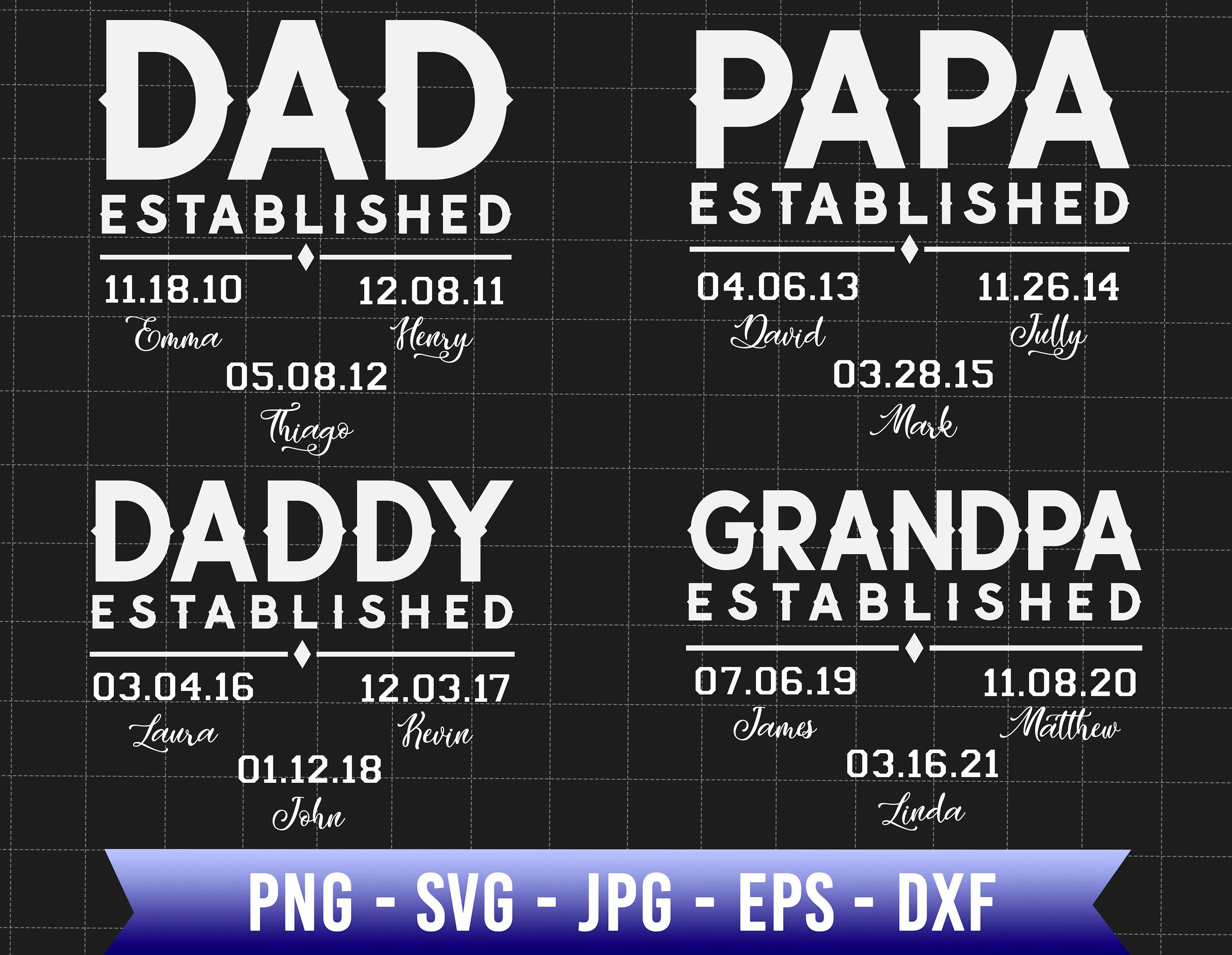 Dad Established Svg Best Dad Svg Father's Day Gift - Etsy