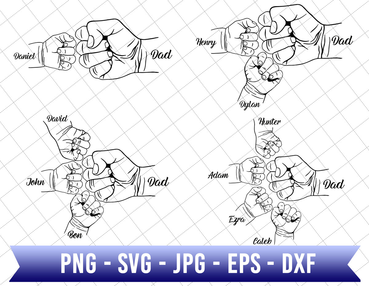 Personalized Father's Day Fist Bump Set Baby Toddler Kid - Etsy