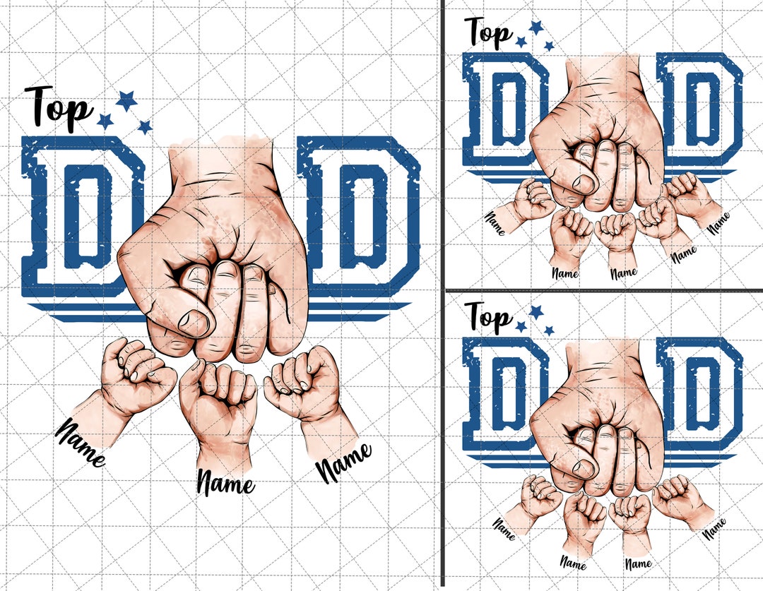 Personalized Top Dad Png, Fist Bump Set Png, Top Dad Png, Dad Hand Fist ...