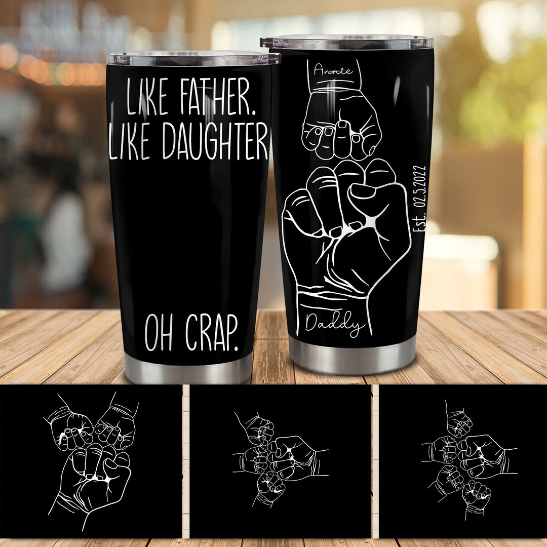 Like Father Like Daughters Png, Personalized Fathers and Childs Hands ...