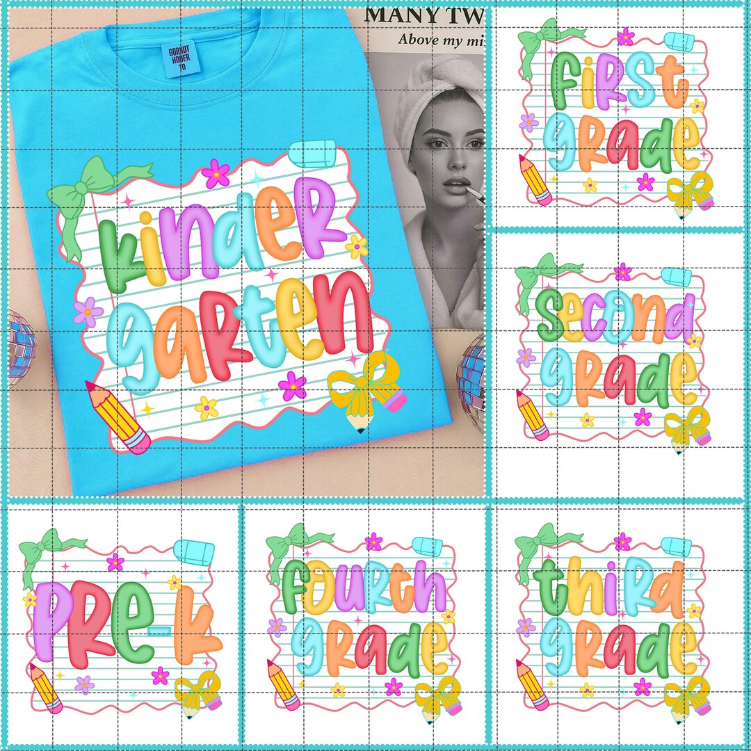 Preppy Back to School Png Bundle, Preppy Teacher Png, First/second ...