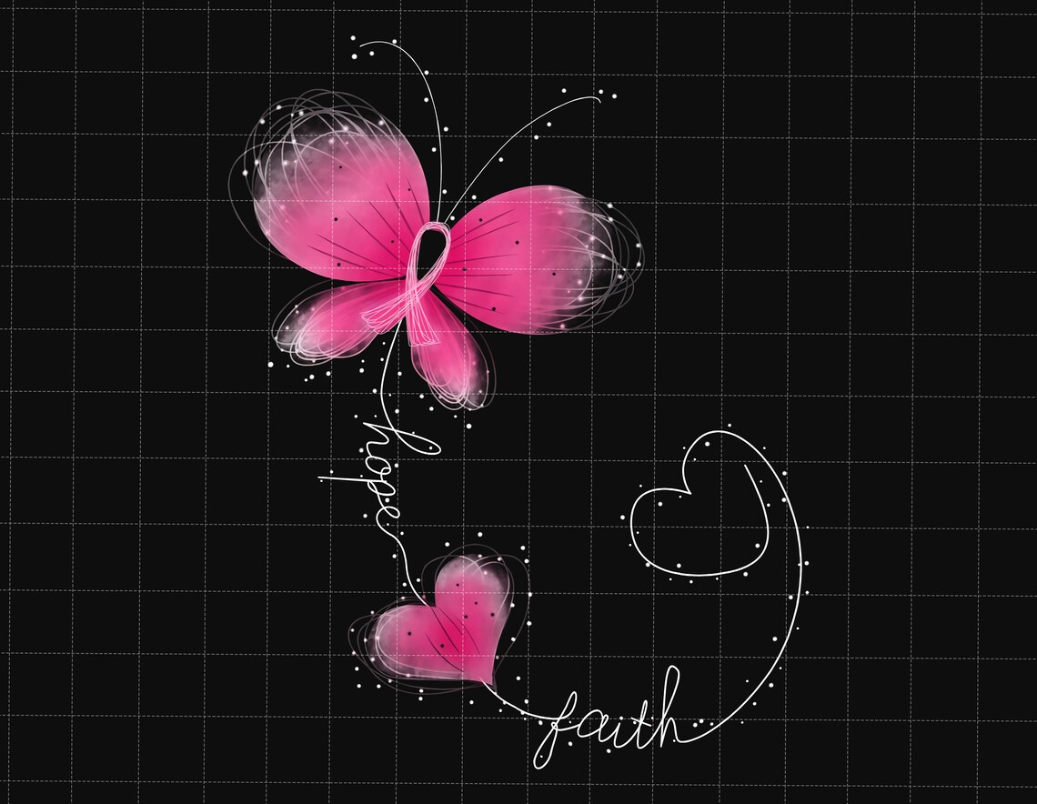 Butterflies Faith Hope Love Png Breast Cancer Butterflies - Etsy
