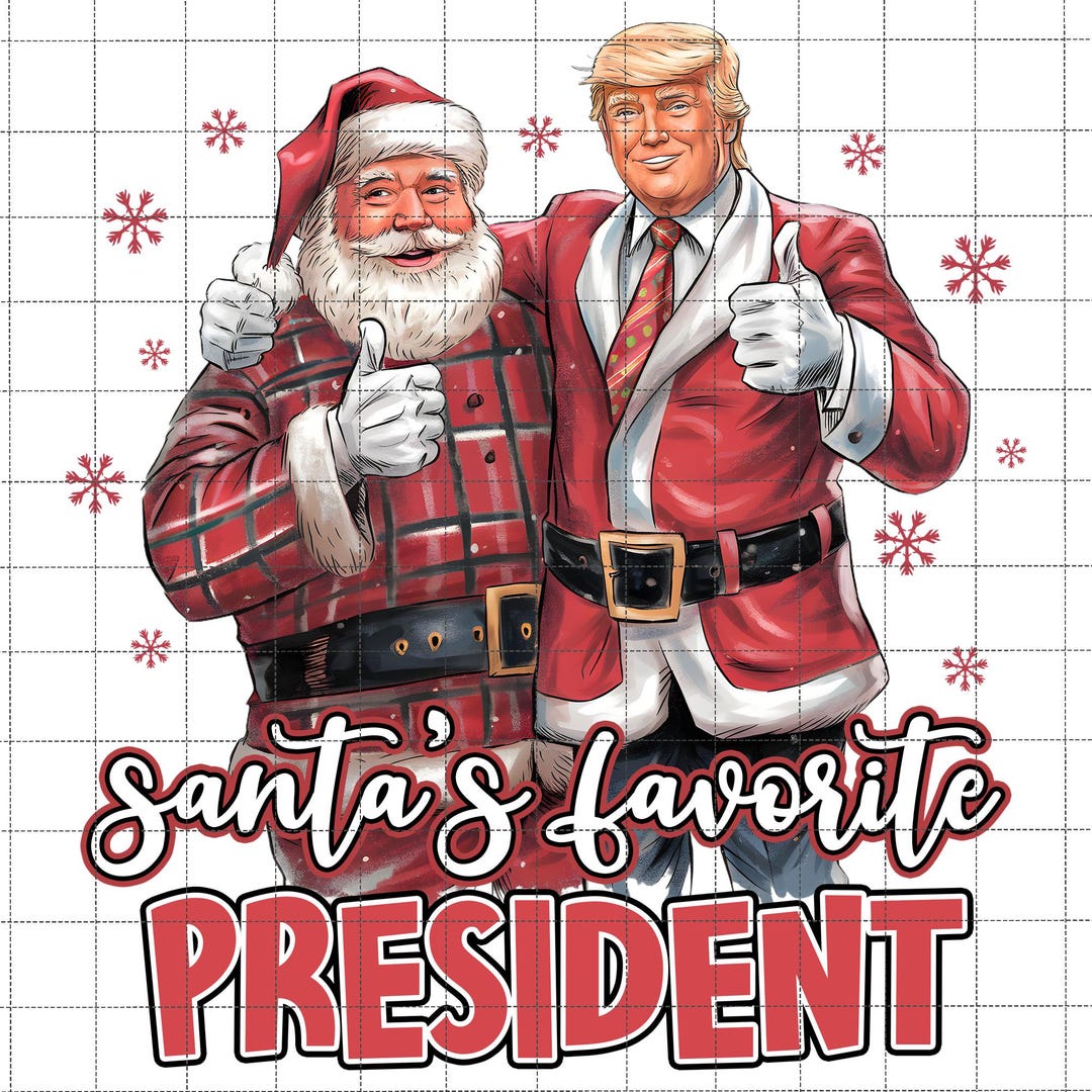 Santas Favorite President Png, Funny Christmas Santa Trump Png ...