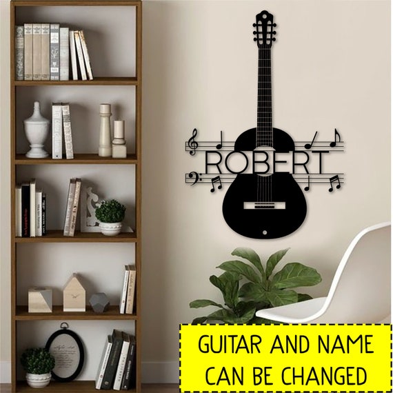 Custom Metal Guitar Sign Guitar Wall Decor Metal Wall Art - Etsy
