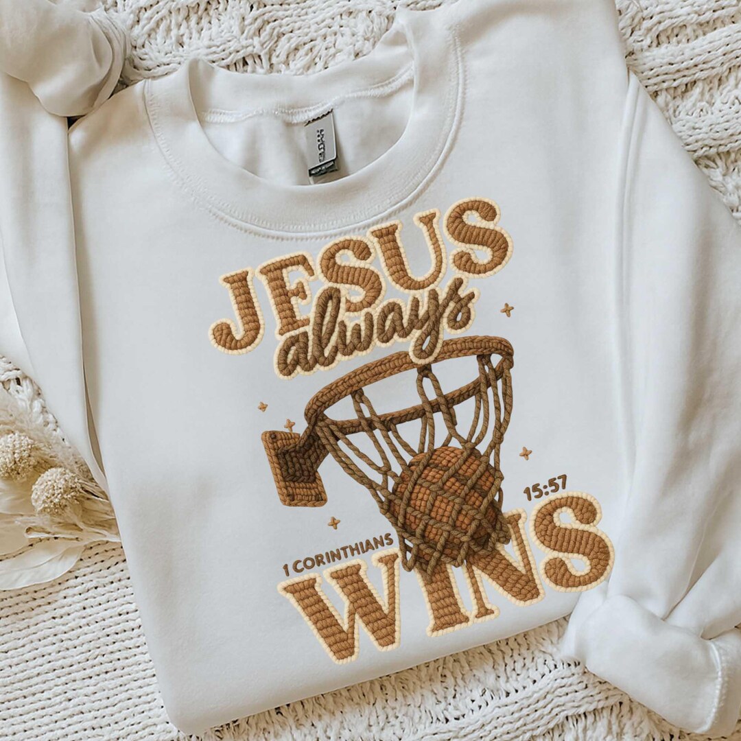 Yarn Jesus Always Wins Png, Jesus Basketball Motivational PNG, Bible ...