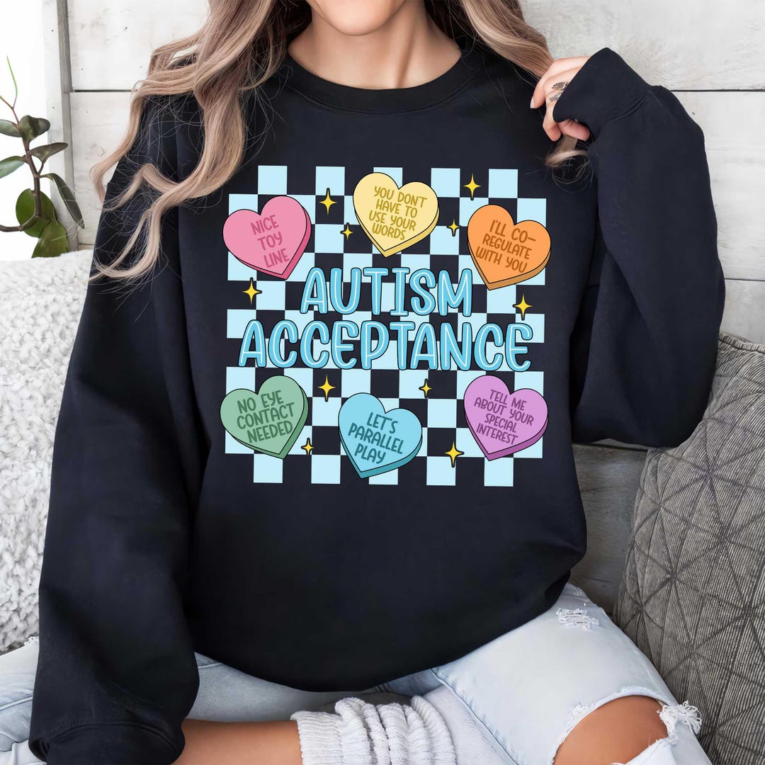 Autism Acceptance Candy Hearts Png, Autism Awareness Brushstroke ...