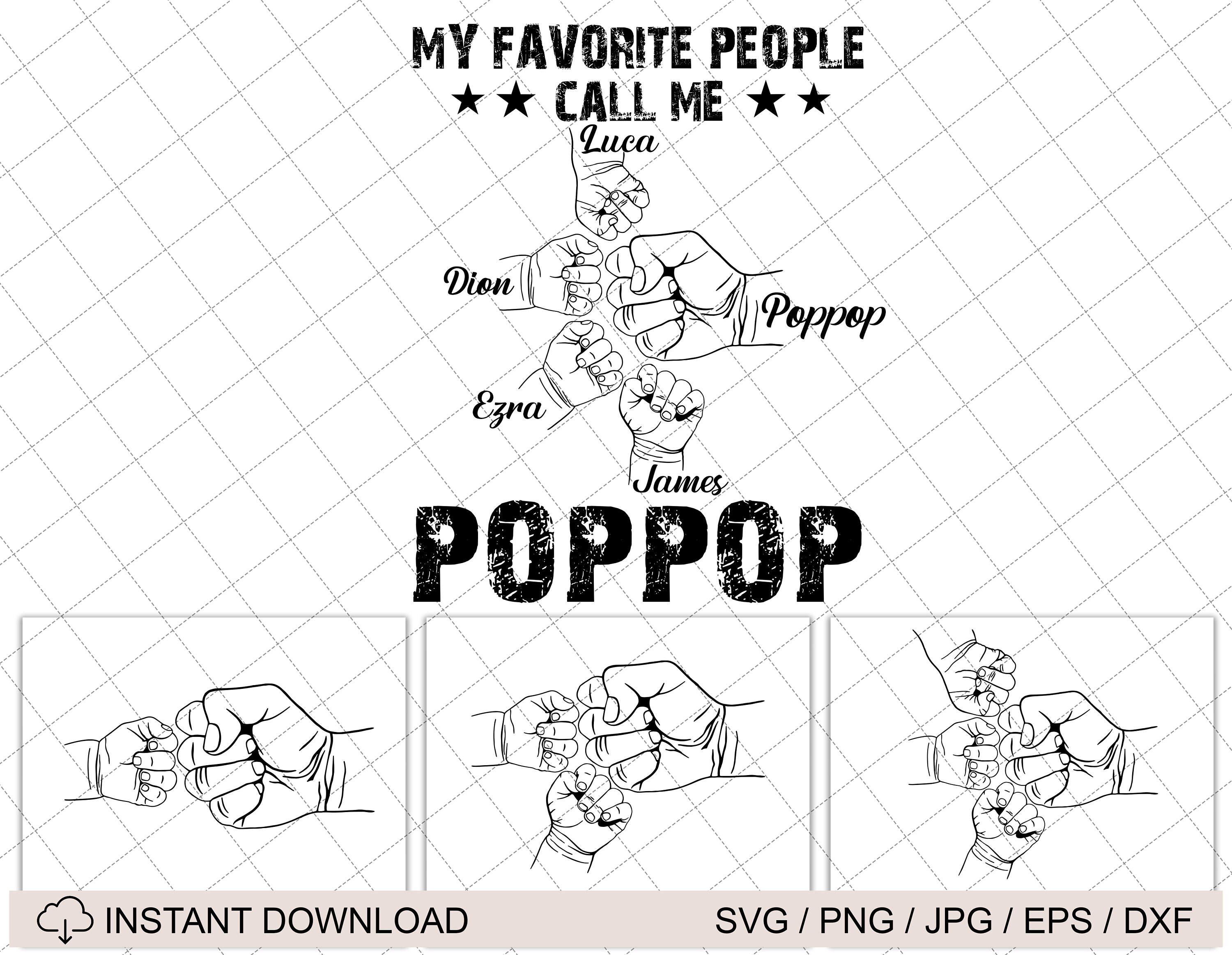 My Favorite People Call Me Poppop Svg Personalized - Etsy