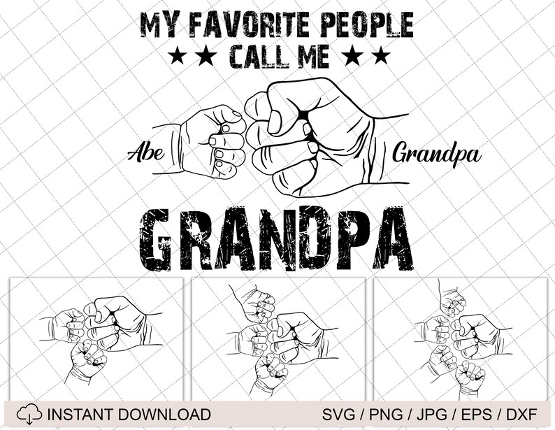 My Favorite People Call Me Grandpa Svg Personalized - Etsy