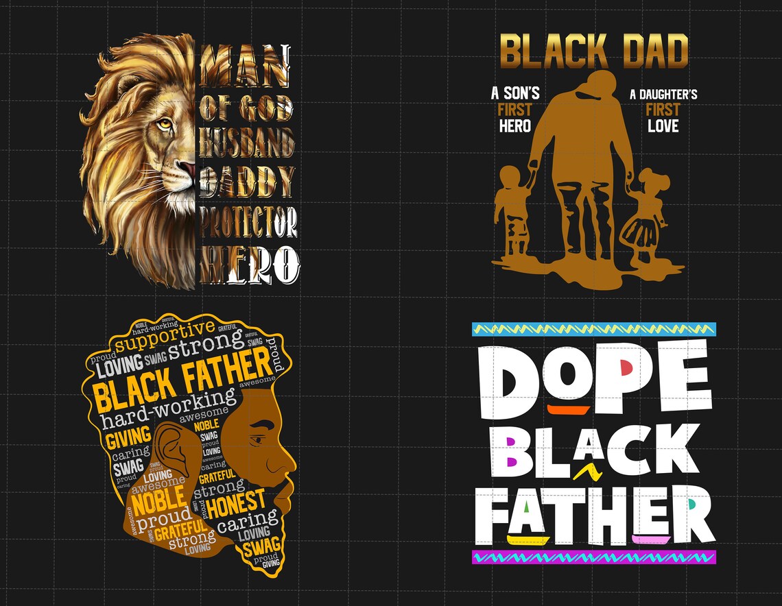 Black Father Bundle Png, Dope Black Father, Best Dad PNG, Father's Day ...