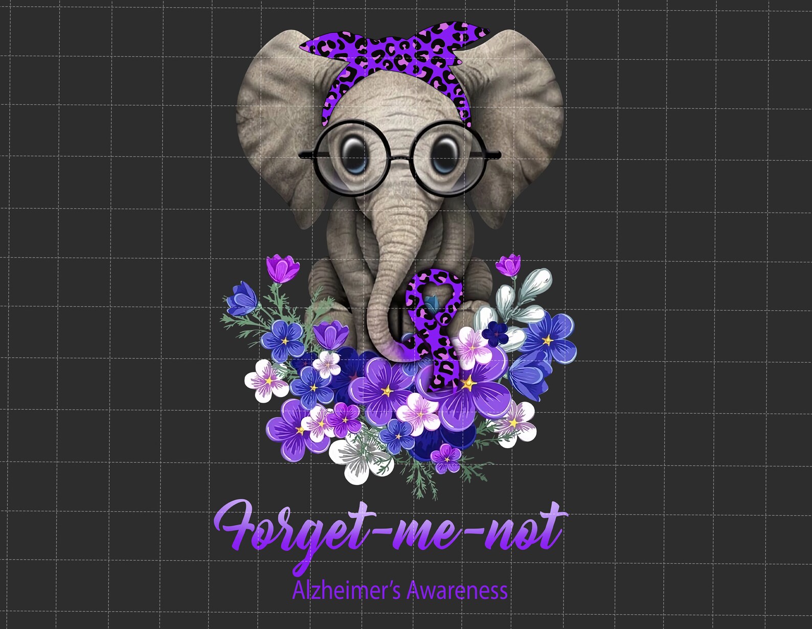 Forget Me Not Png Alzheimers Awareness Never Forget Ribbon - Etsy