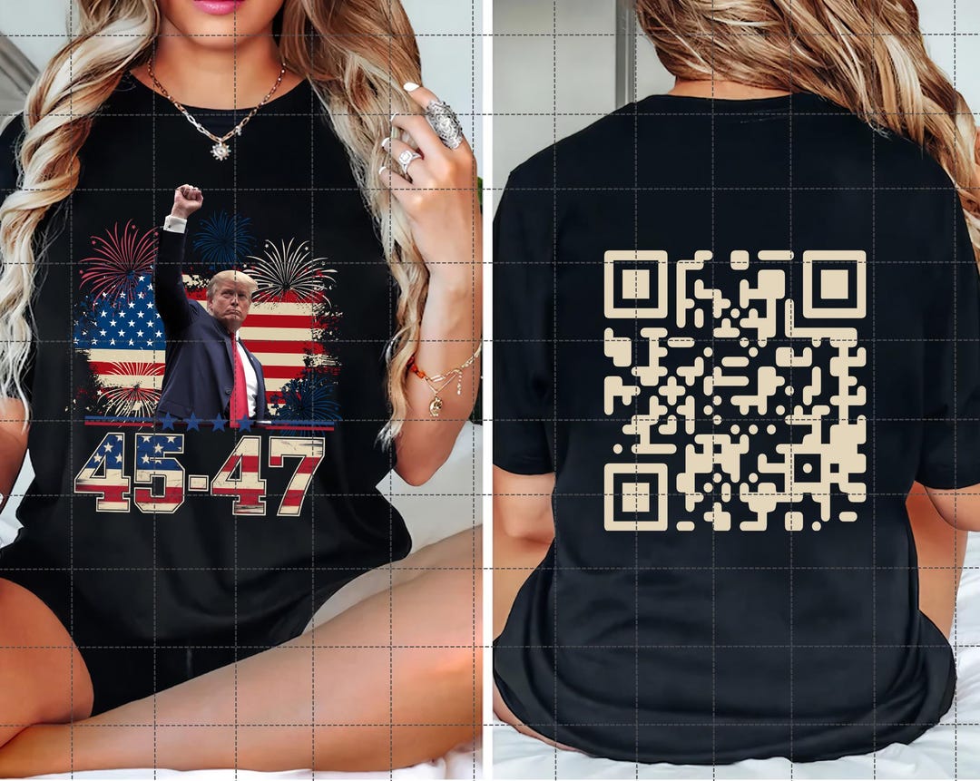Bundle Trump QR Png, Viral Trump Dance YMCA Qr Code Png, America Flag ...