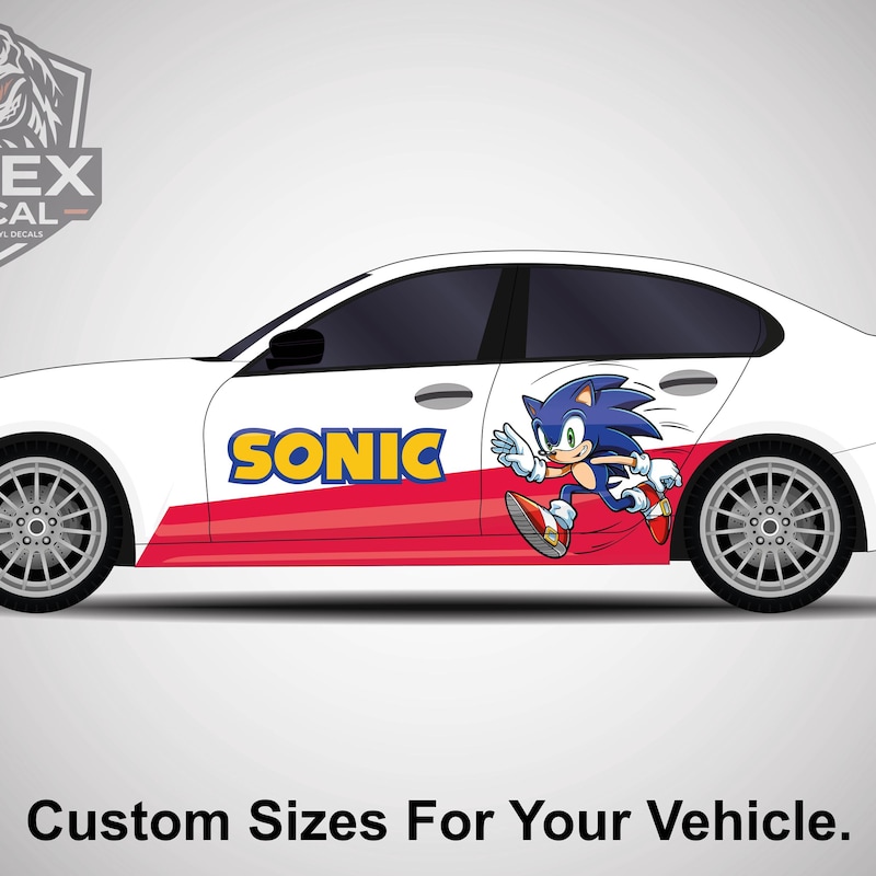 Sonic Car Sticker - Etsy