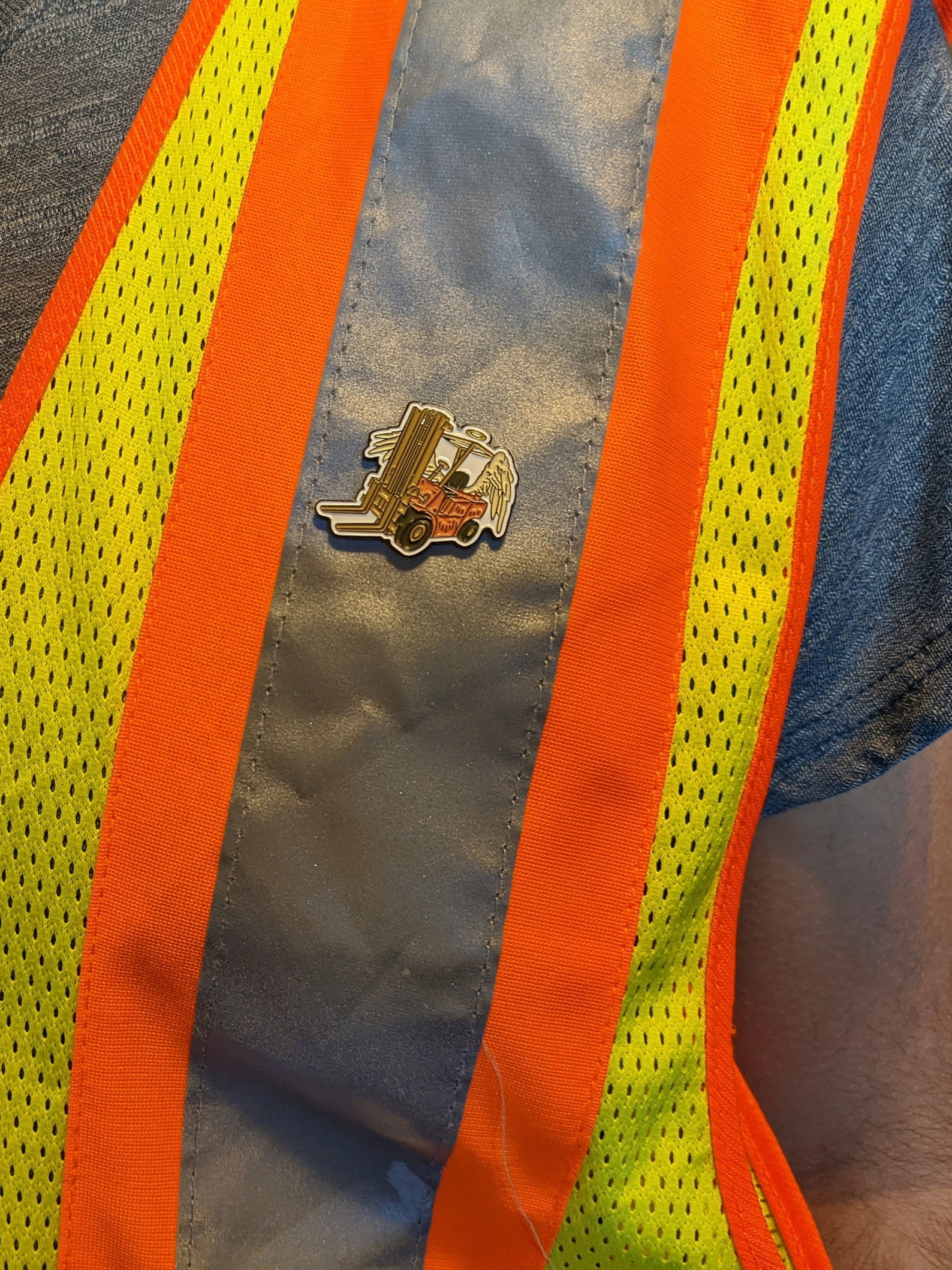 Saint Forklift Enamel Pin - Etsy UK