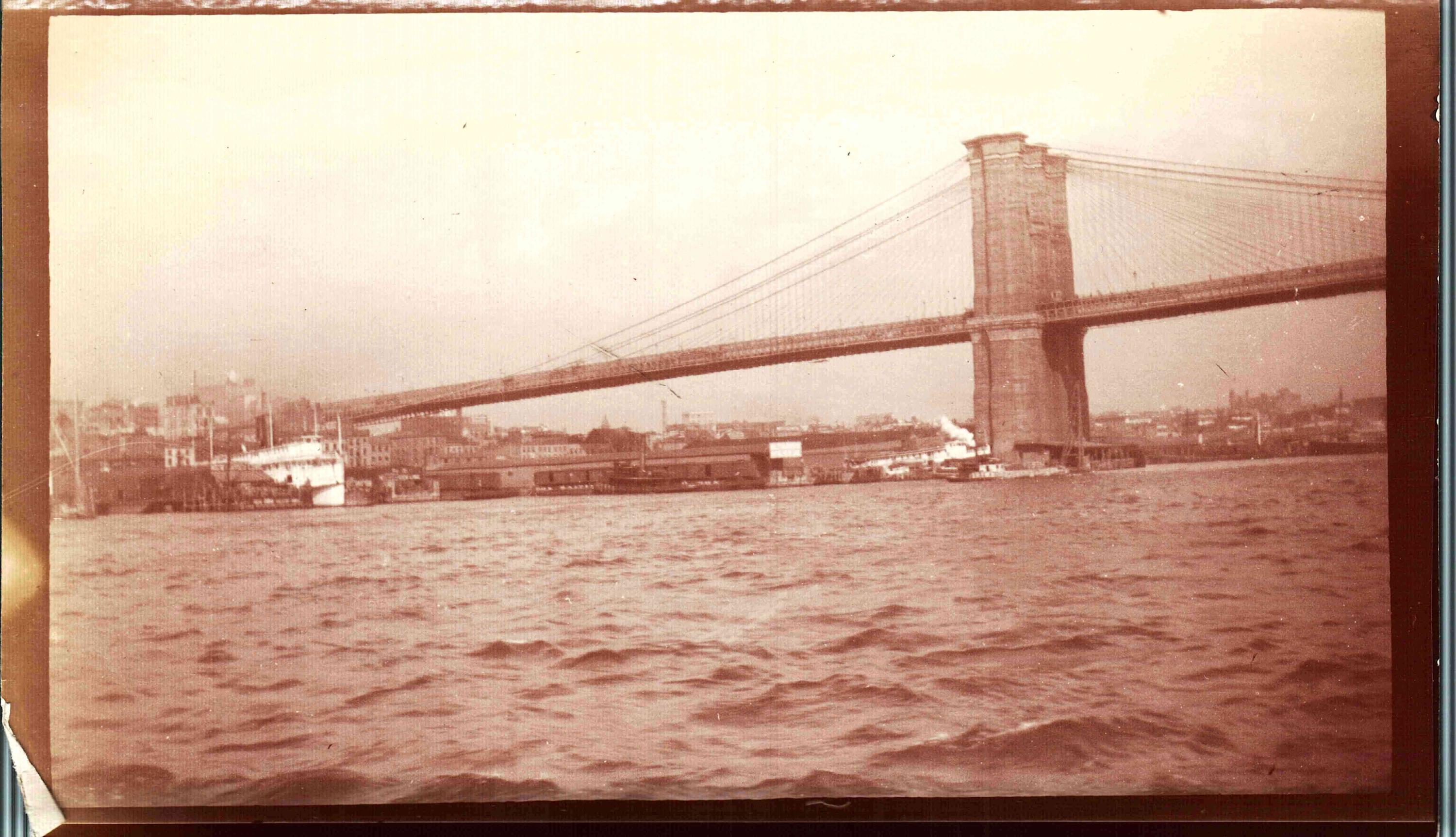 1890s Paper Photos of New York City Harbor & Bridge - Etsy