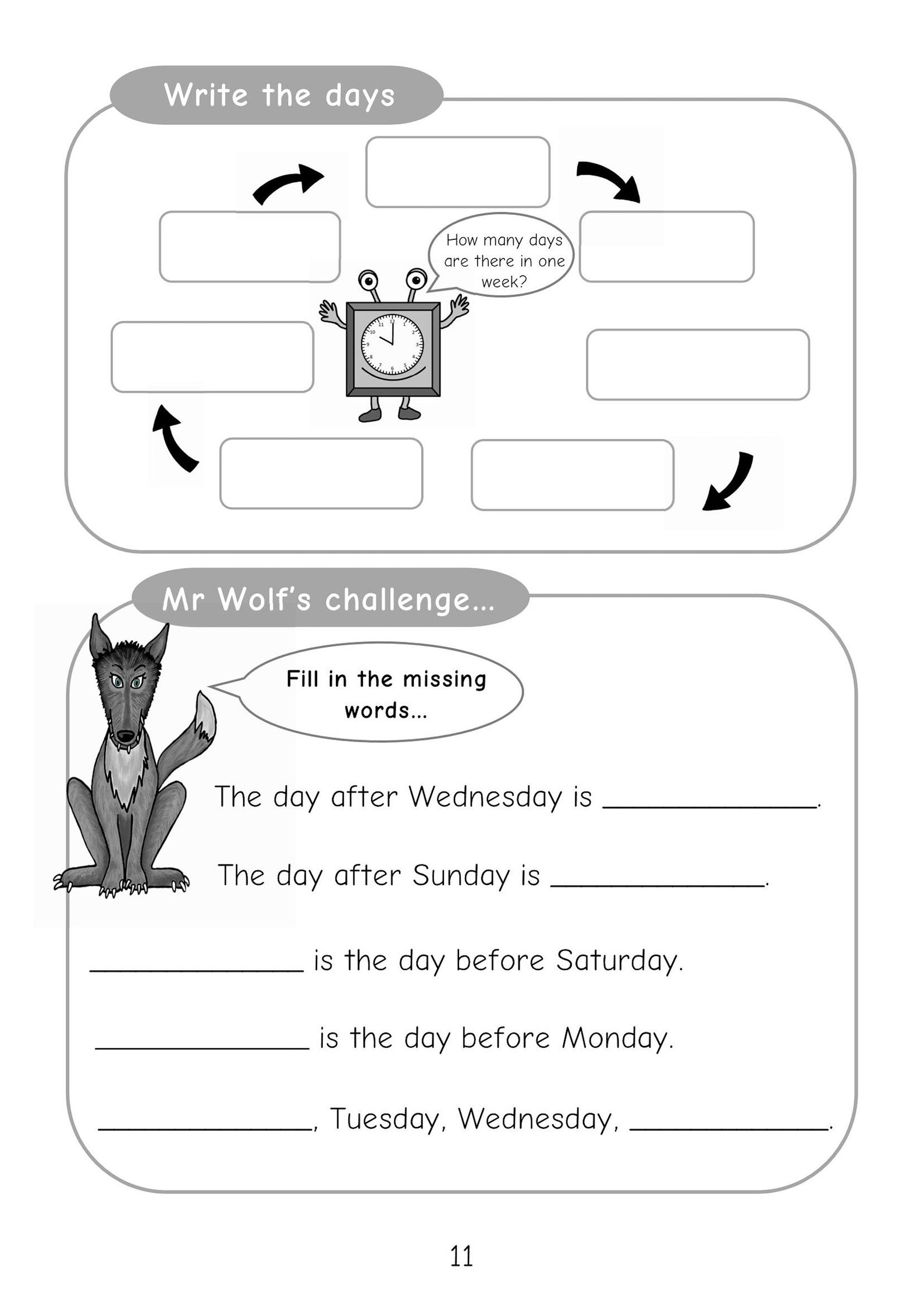 Telling the Time With Mr Wolf Year 1 Maths Measures Age 5+ Digital ...