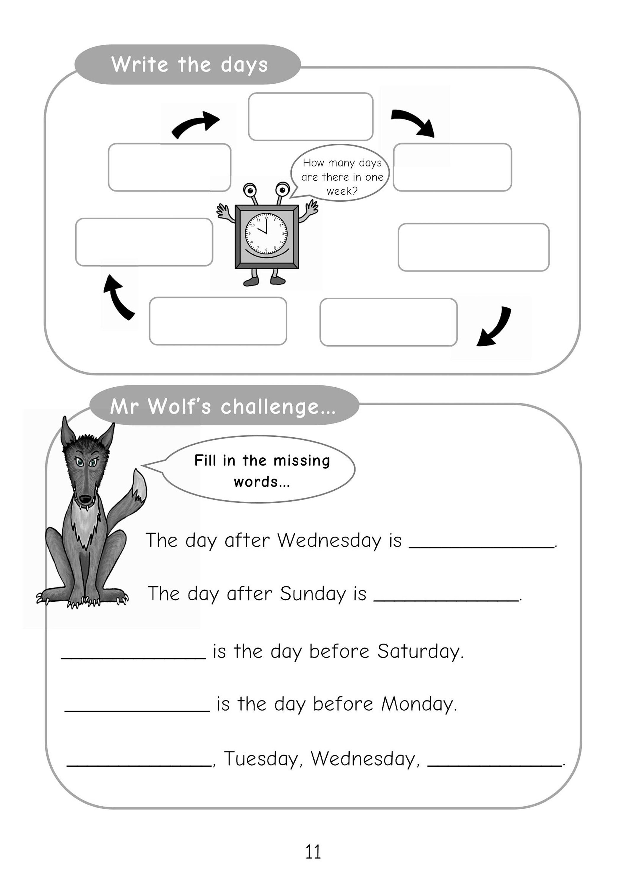 Telling the Time With Mr Wolf Year 1 Maths Measures Age 5+ Digital ...