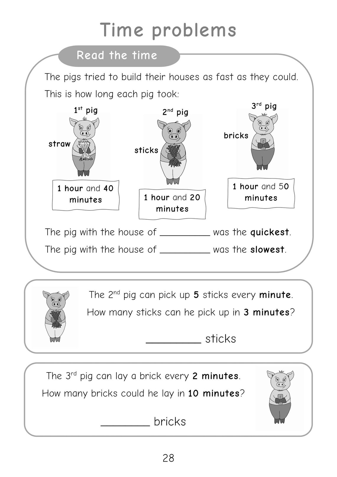 Telling the Time With Mr Wolf Year 1 Maths Measures Age 5+ Digital ...