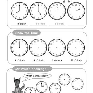 Telling the Time With Mr Wolf Year 1 Maths Measures Age 5+ Digital ...