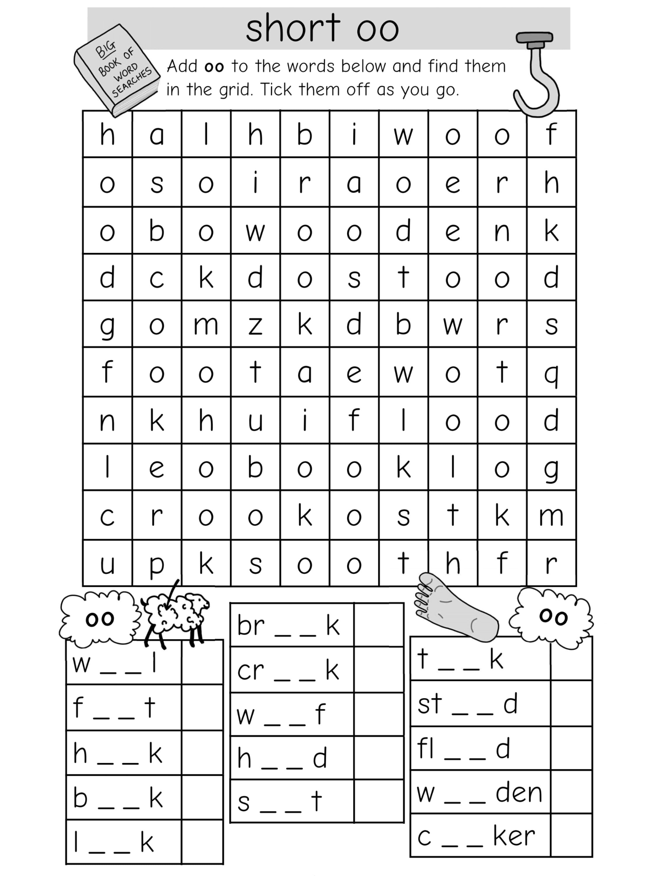 Phase 3 Phonics Book Word Searches Age 4 Digital Download - Etsy