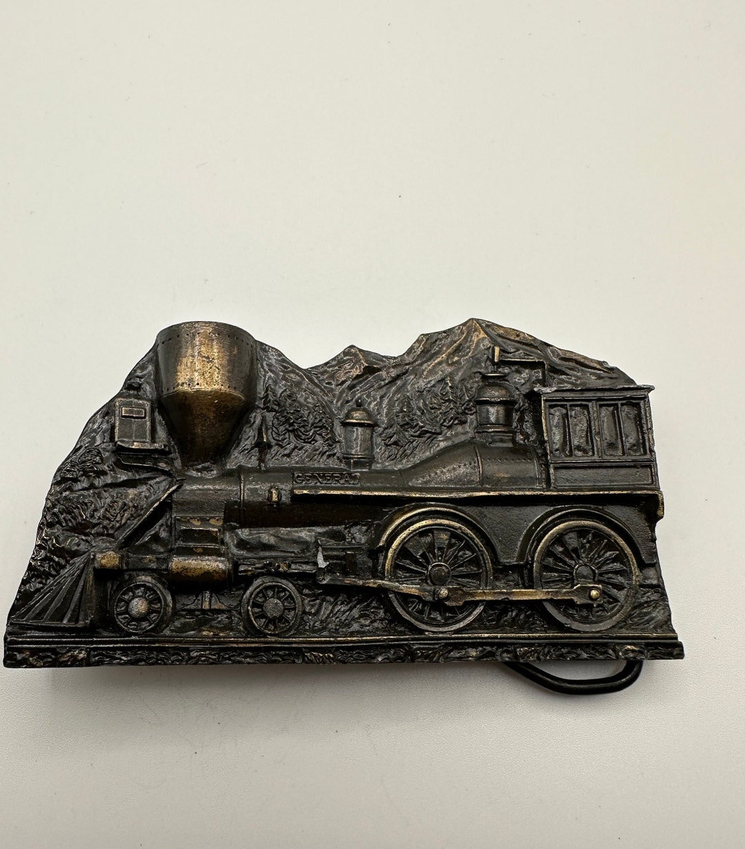 VTG Train Railroad Belt Buckle Native American Cowboy Gifts Cowgirl ...