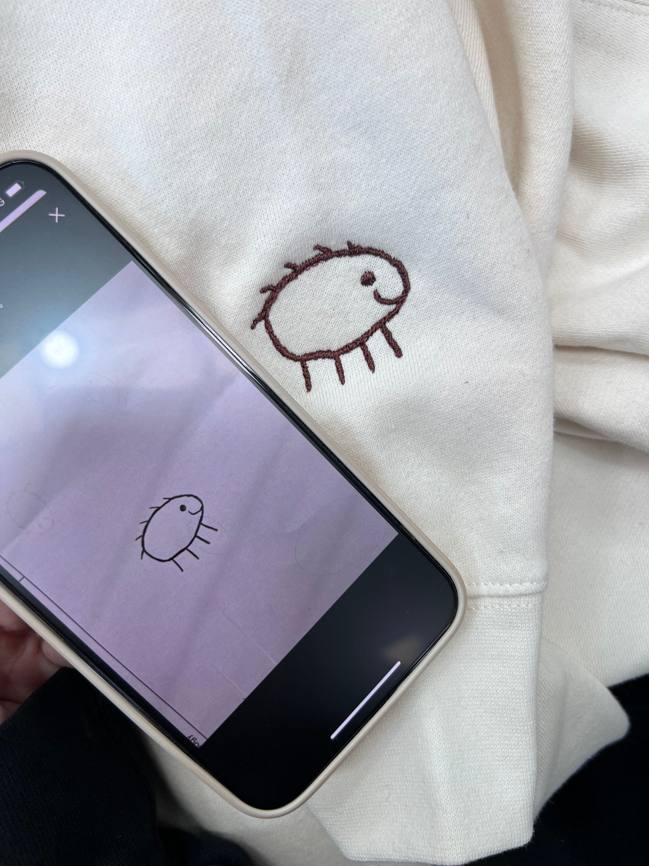 Embroidered Line Drawing Hoodie | Personalised Jumper Anniversary ...