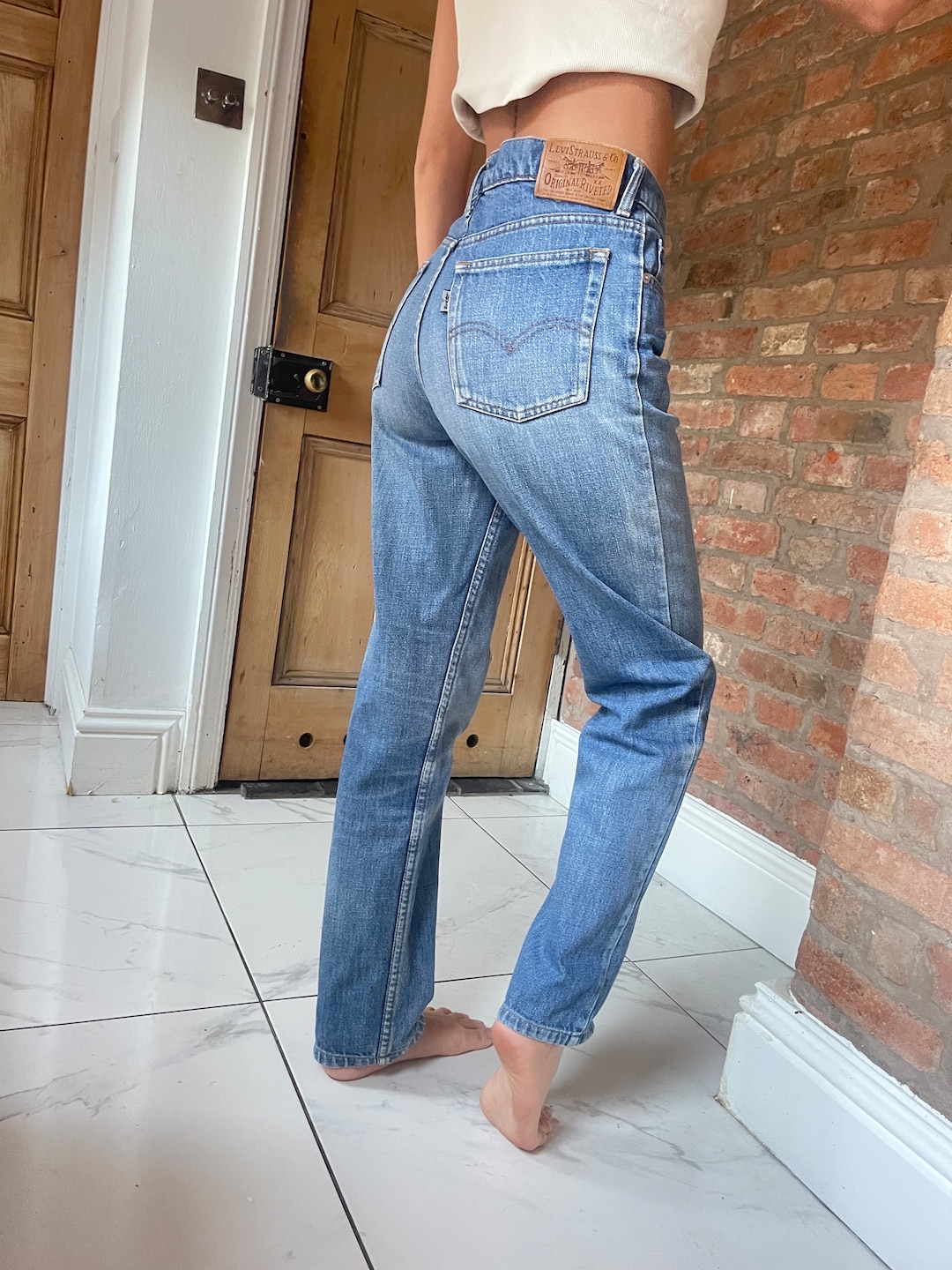 Rare Silver Tab Original Riveted Waist 29 Leg 30 90s Vintage Levi 515 ...